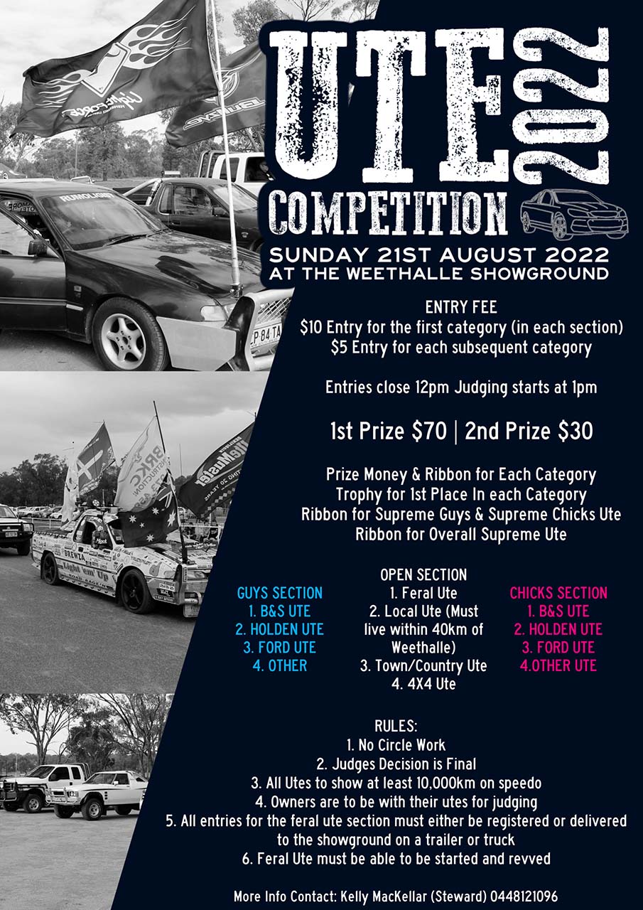 84th Weethalle Show - including Ute & Big Rig competitions, 21 August ...