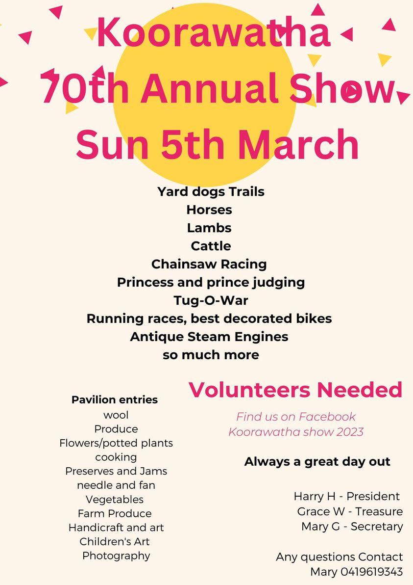 70th Koorawatha Show, 5 March 2023 I Australian Rural & Regional News