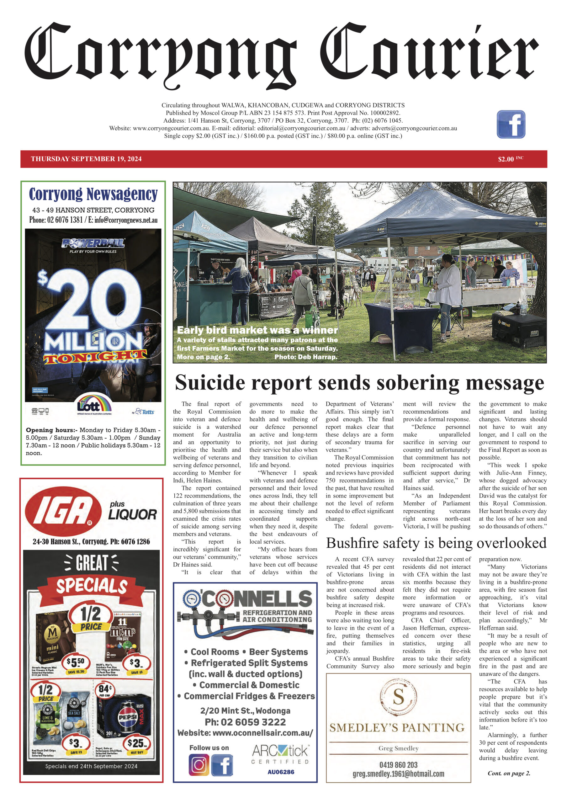 Corryong Courier, 19 September 2024 | Australian Rural & Regional News