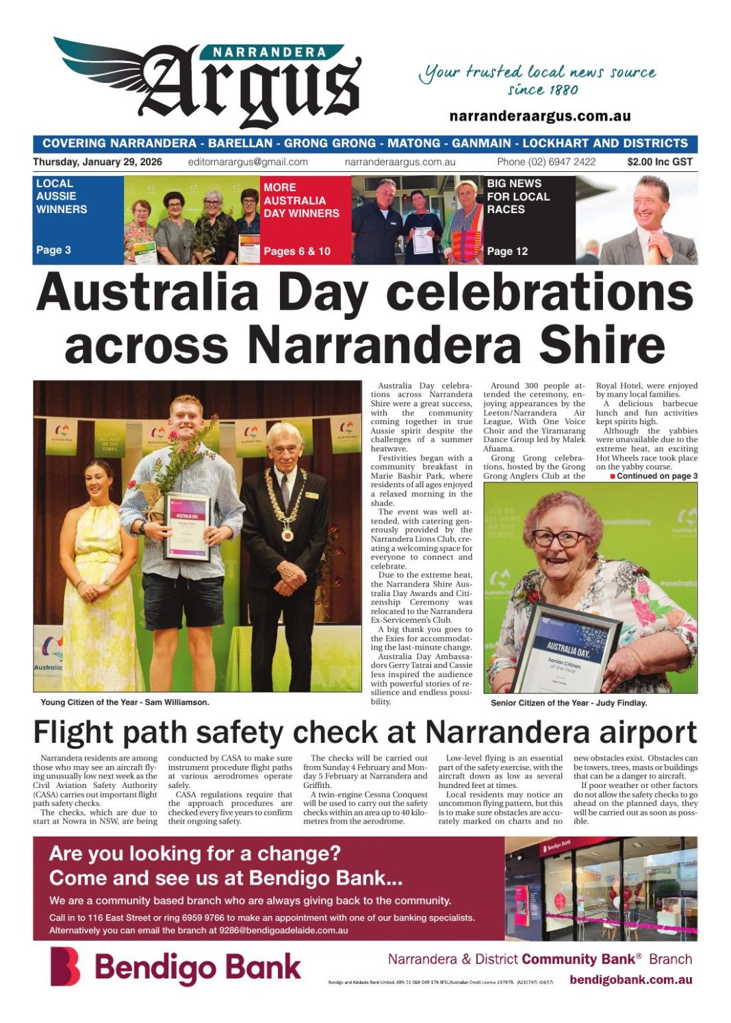 Narrandera Argus, 29 January 2026 I Australian Rural & Regional News