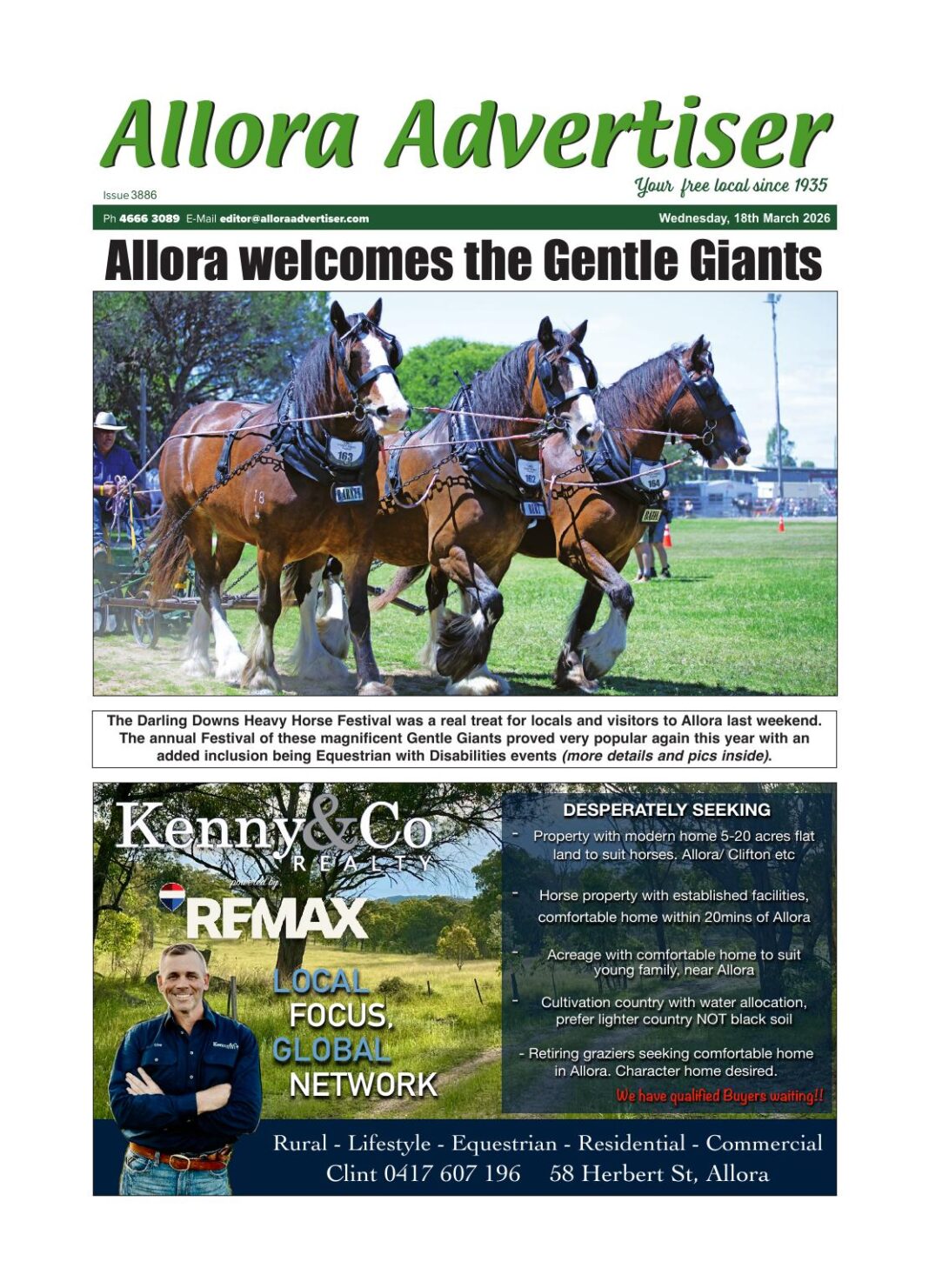 Allora Advertiser, 18 March 2026 I Australian Rural & Regional News